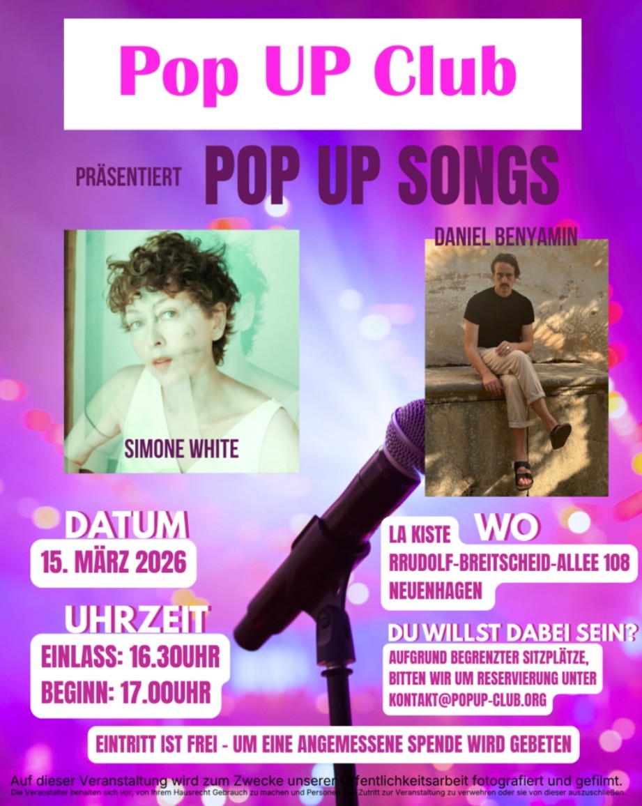 Pop Up Songs - Wohnzimmerkonzert | Gemeinde Neuenhagen bei Berlin
